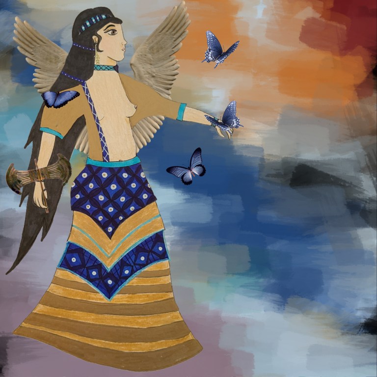 The Minoan Goddess: A Modern Cretan Artist’s Rendition | Minoan Magissa